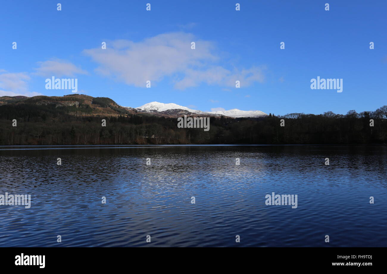 Ben Vrackie and Loch Faskally Pitlochry Scotland February 2016 Stock ...