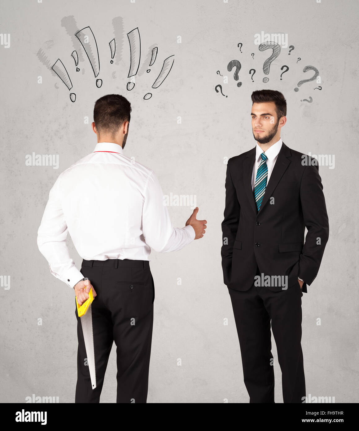 Ruthless business handshake Stock Photo - Alamy