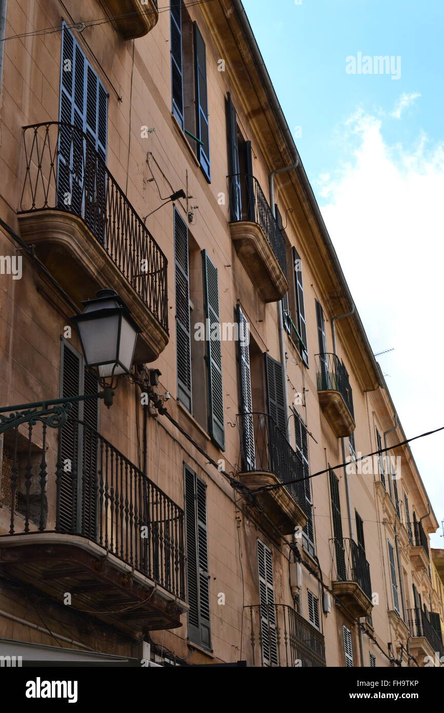 Spanish Building in Palma Majorca Stock Photo - Alamy