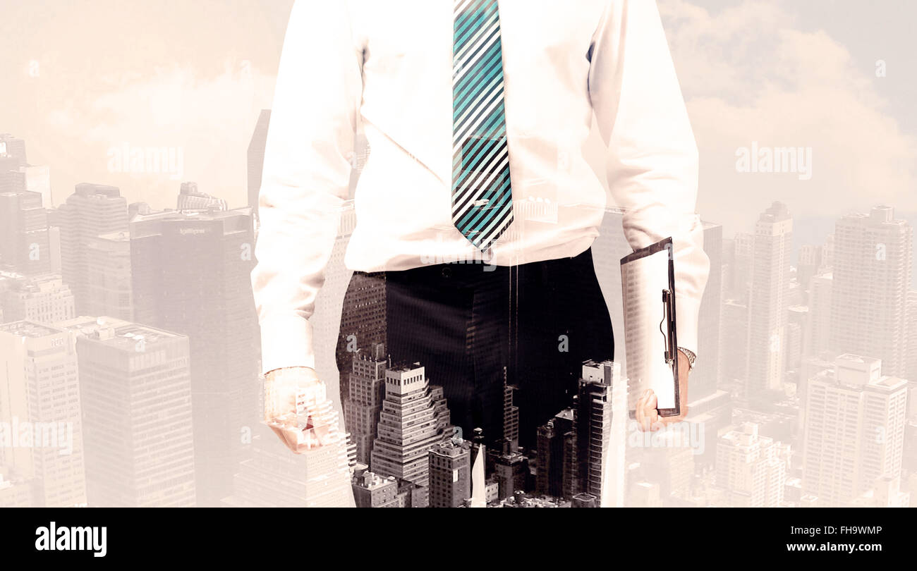 Handsome business man overlay hi-res stock photography and images - Alamy