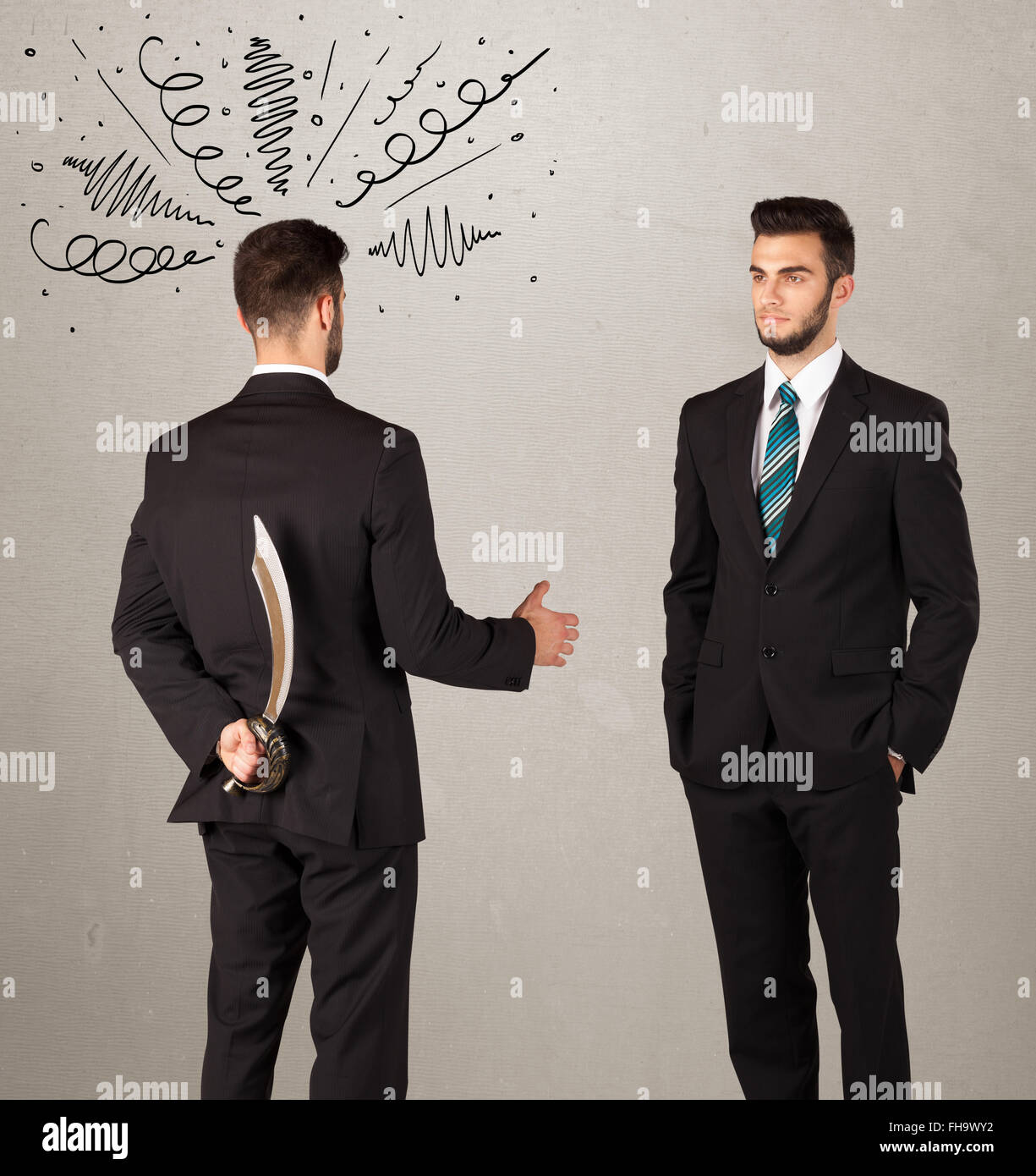 Angry business handshake concept Stock Photo - Alamy