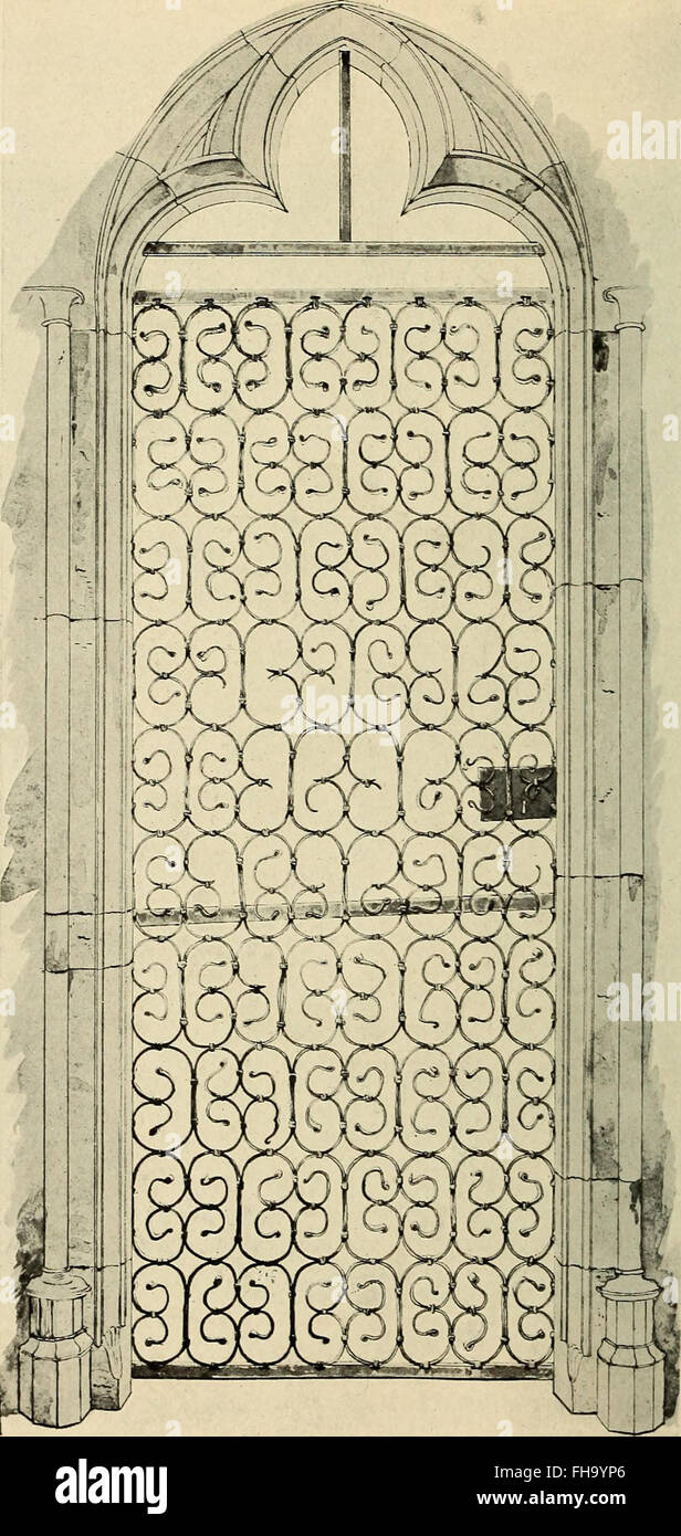 A 1922 work on the art and craft of ironwork, detailing historical ...