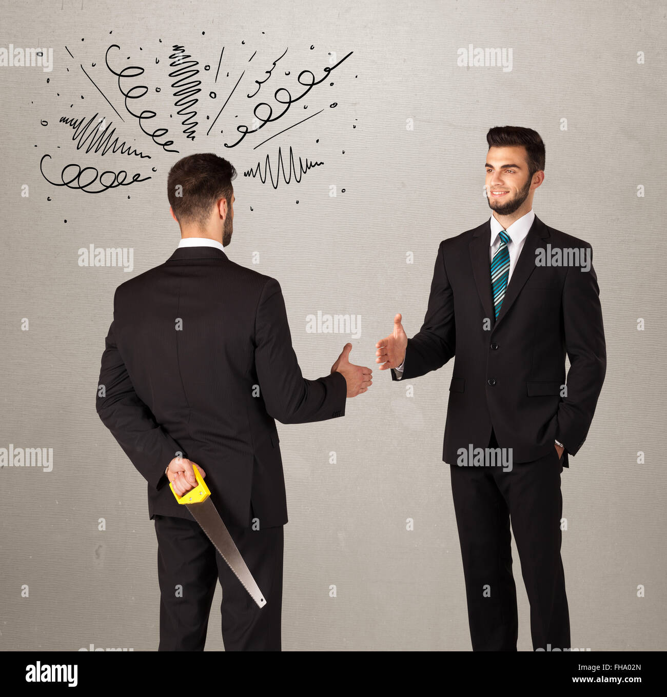 Angry business handshake concept Stock Photo - Alamy