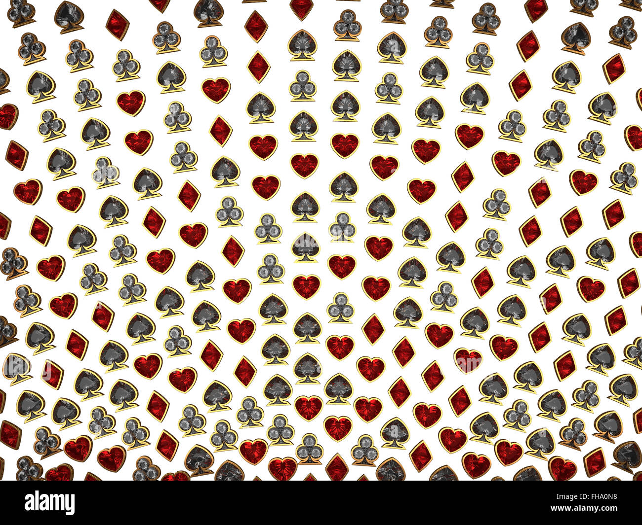 Diamond card suits symbols isolated on white Stock Photo - Alamy