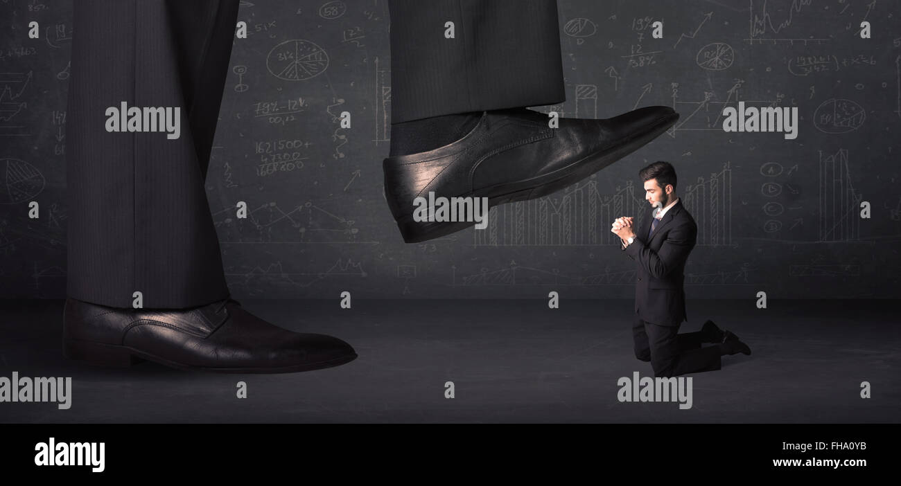 Giant foot stepping on man hi-res stock photography and images - Alamy