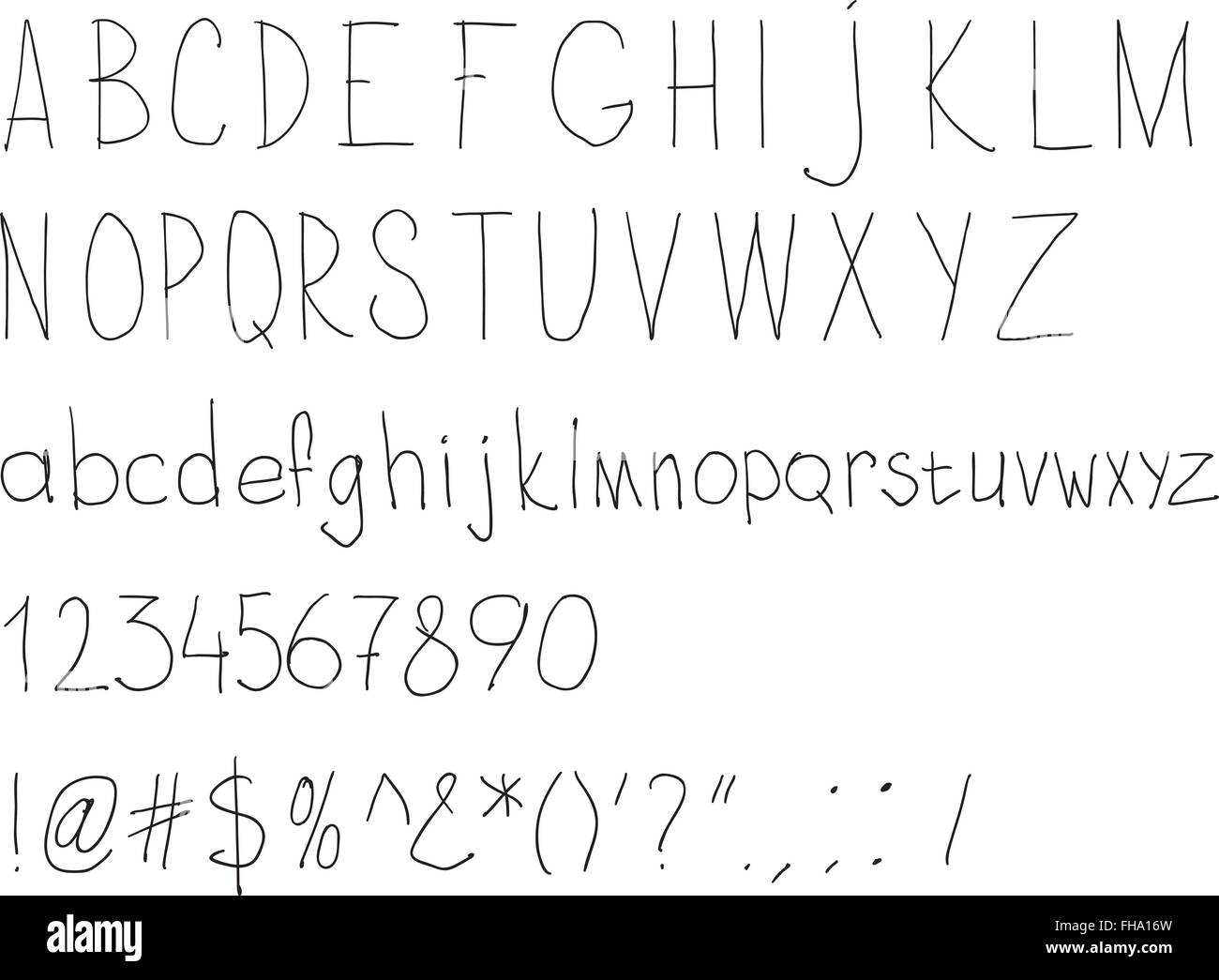 Simple sloppy handwriting Stock Vector Image & Art - Alamy