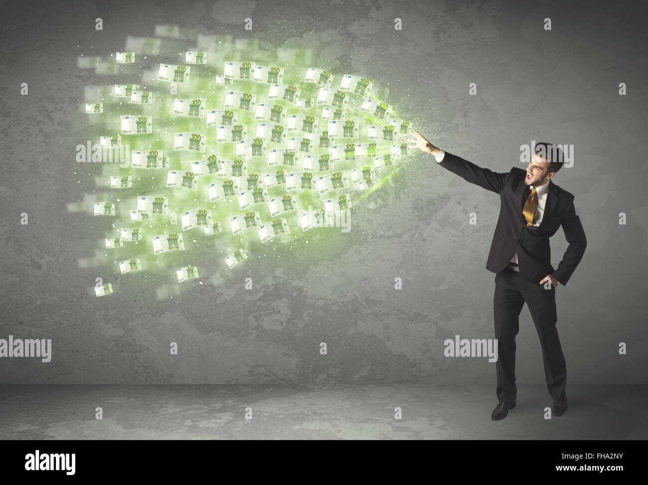 Young business person throwing money concept Stock Photo - Alamy