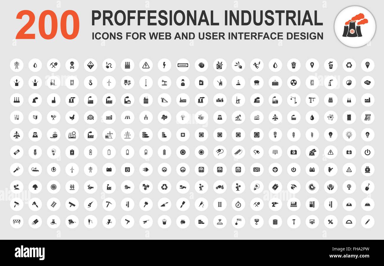 Professional industrial icons Stock Vector Image & Art - Alamy