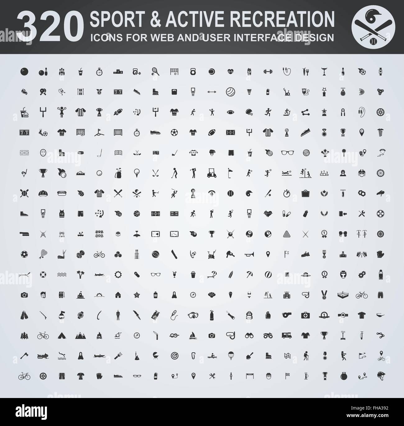 Sport and active recreation icon set Stock Vector Image & Art - Alamy