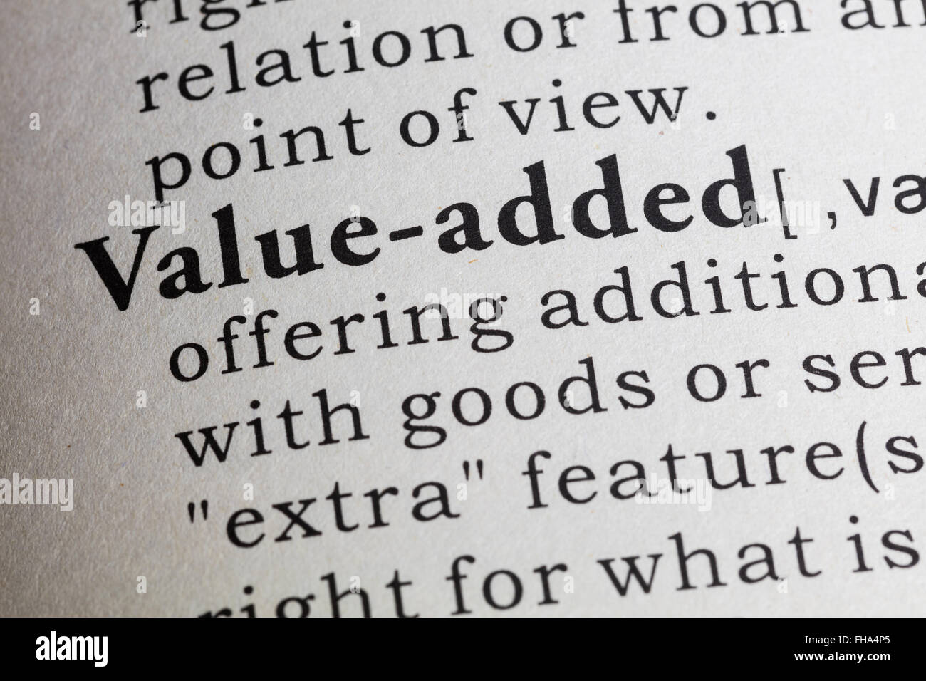 Added value hi-res stock photography and images - Alamy