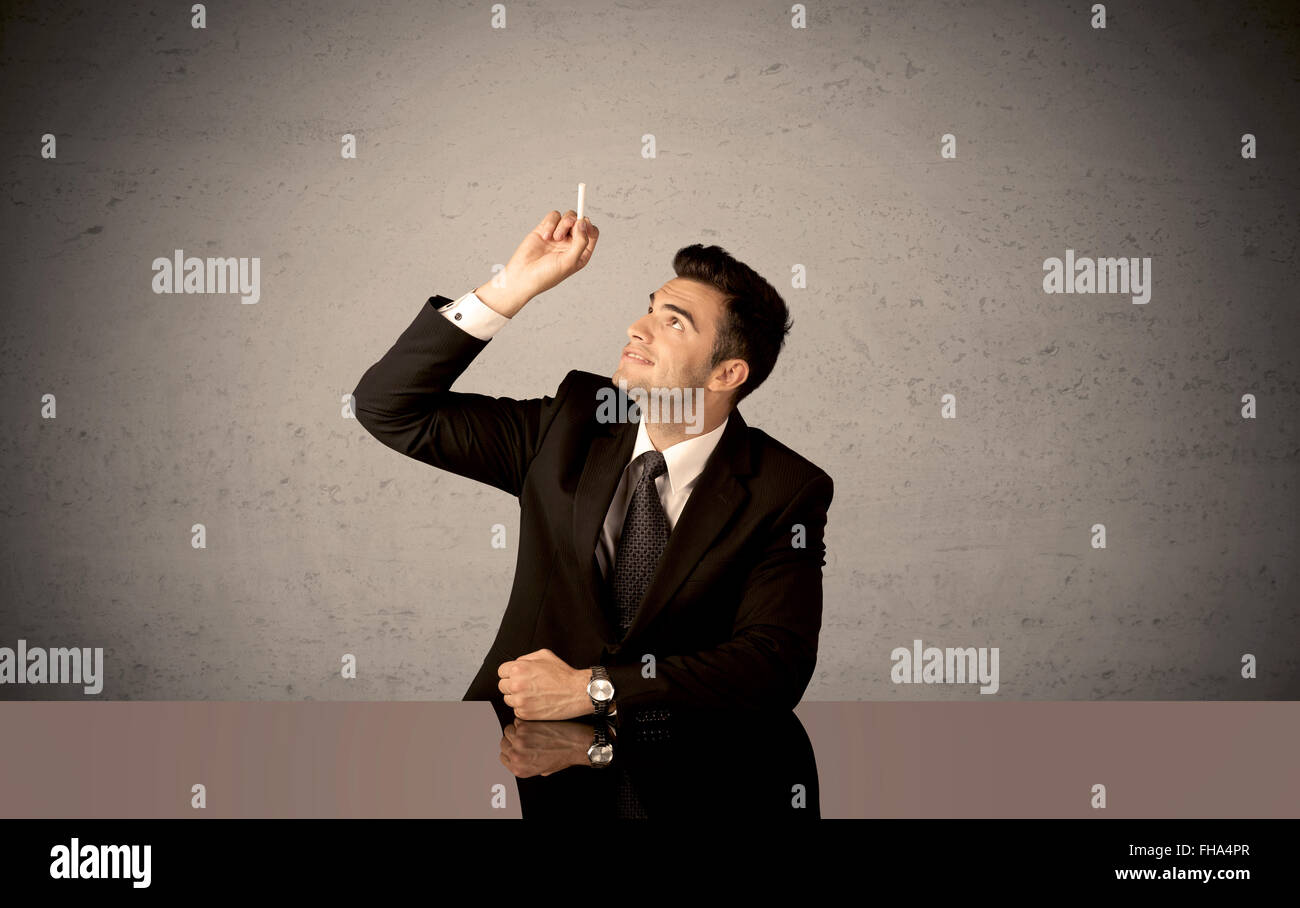 Elegant person drawing in empty space Stock Photo - Alamy