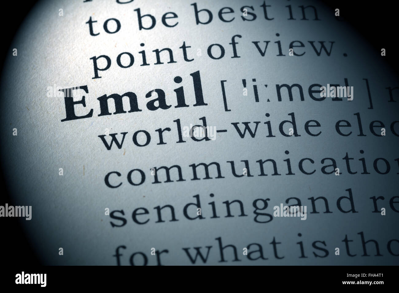 Fake Dictionary, Dictionary definition of the word email Stock Photo ...