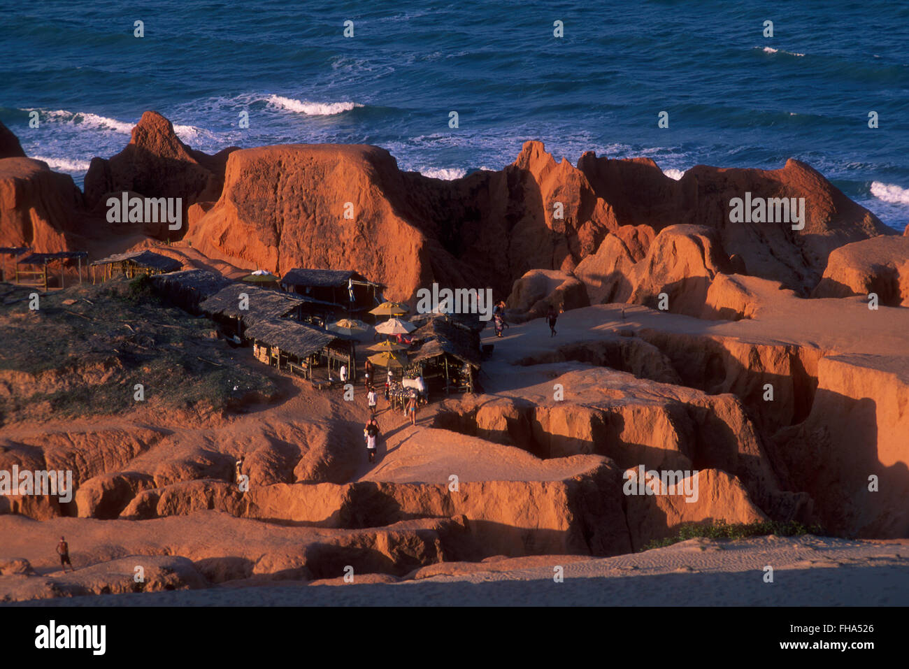 Morro Branco beach - labyrinths formed by erosion on multi-colored ...