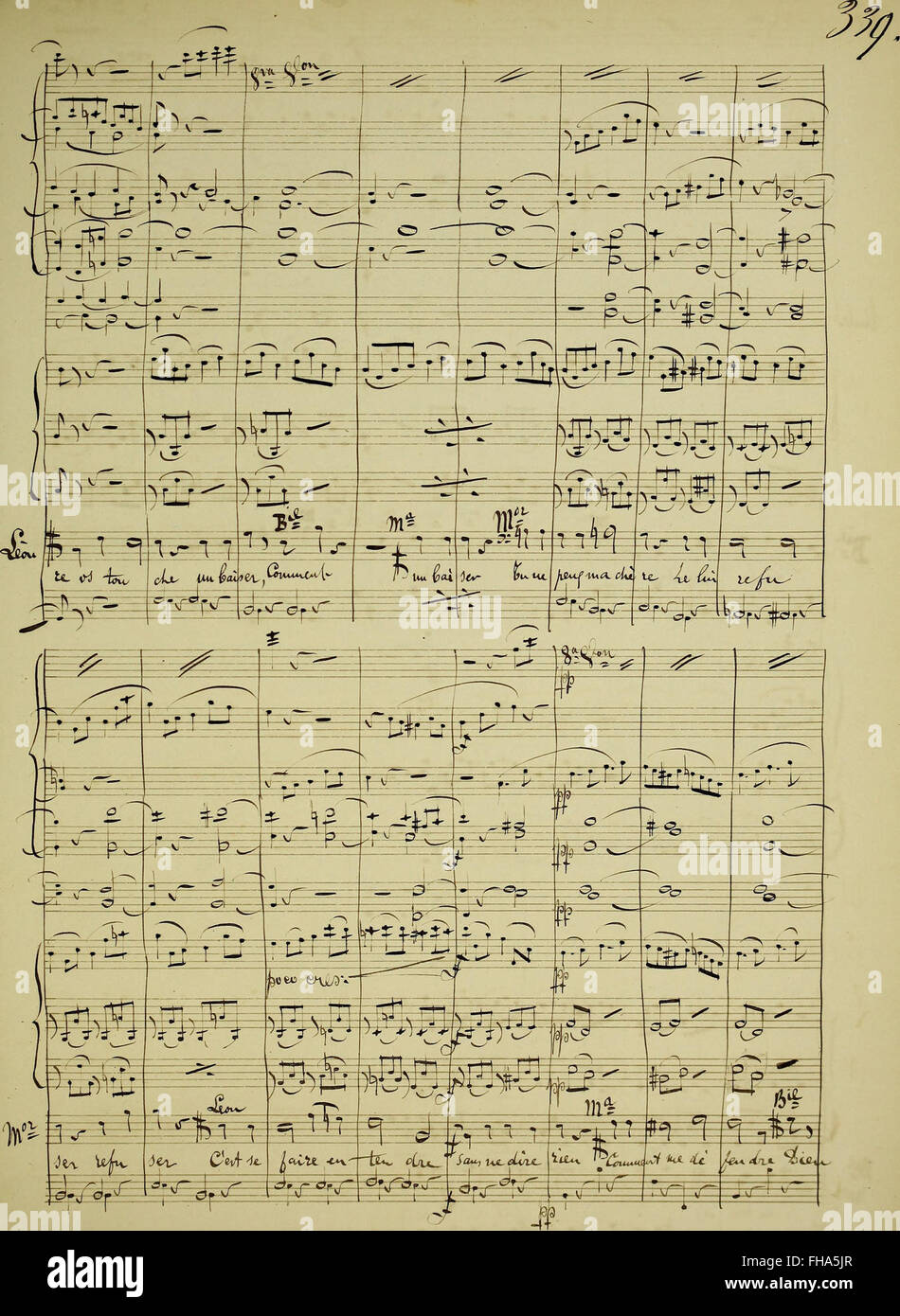 French comic opera from 1880, 'Le dernier des Boabdil,' in three acts ...
