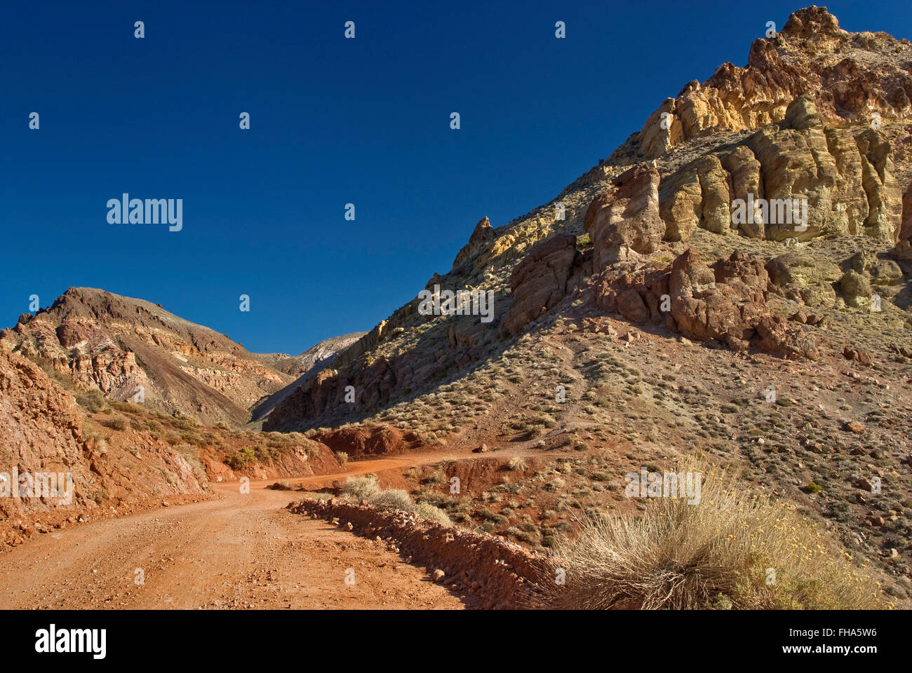 Titus Canyon Road at the Summit in Grapevine Mountains, Death Valley ...