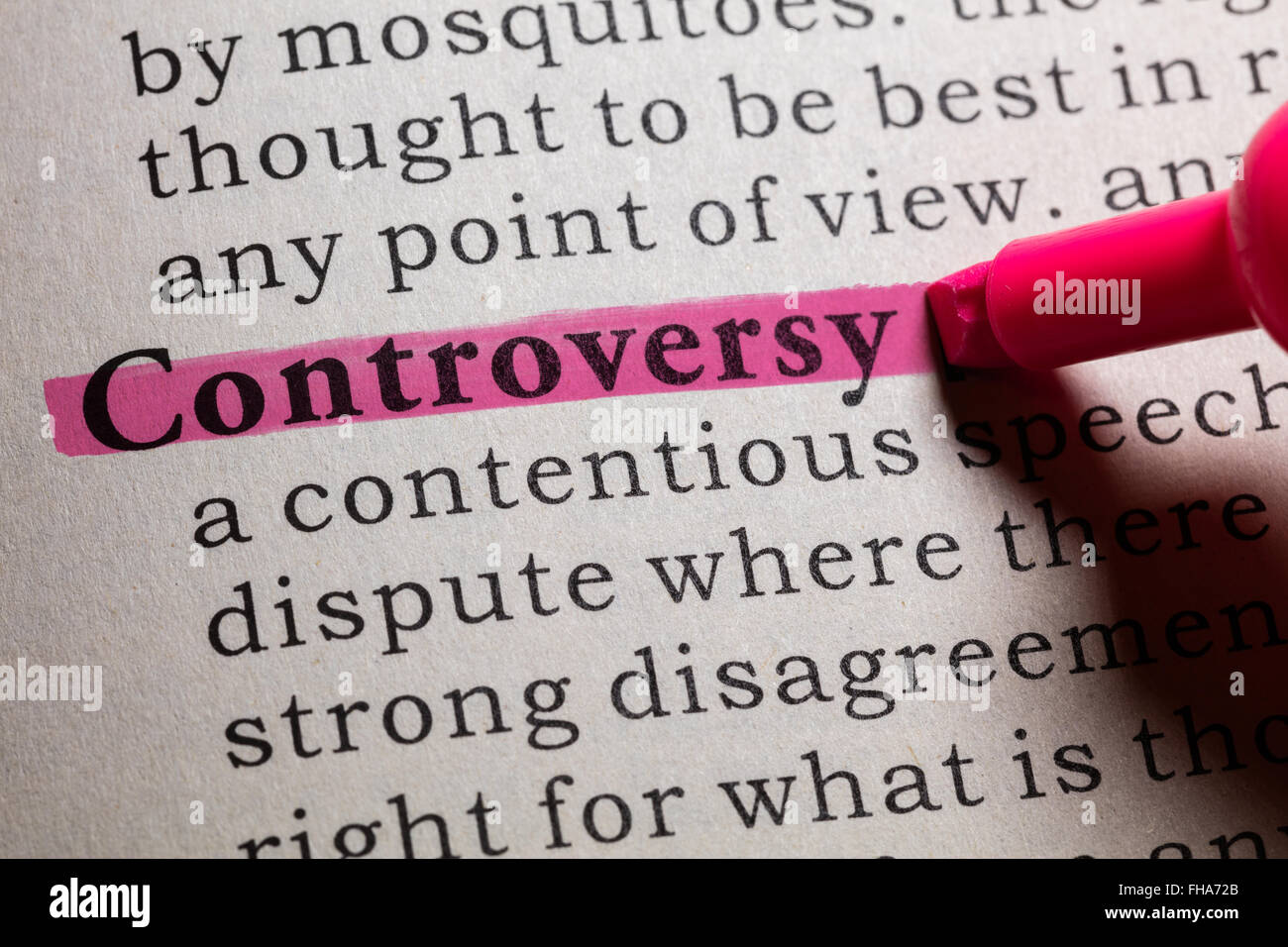 Fake Dictionary, Dictionary definition of the word controversy Stock ...
