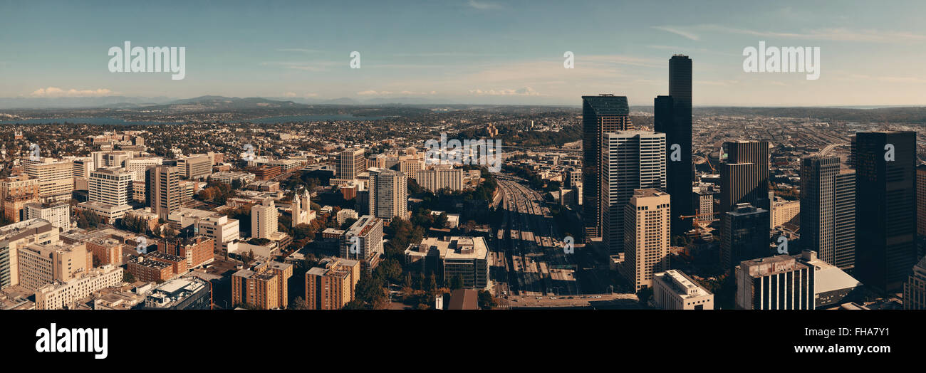 Seattle rooftop view with city urban architecture Stock Photo - Alamy