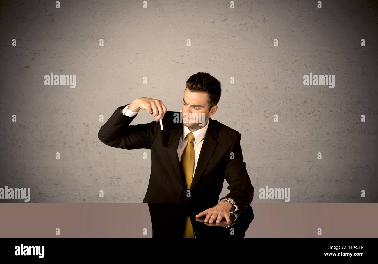 Elegant person drawing in empty space Stock Photo - Alamy