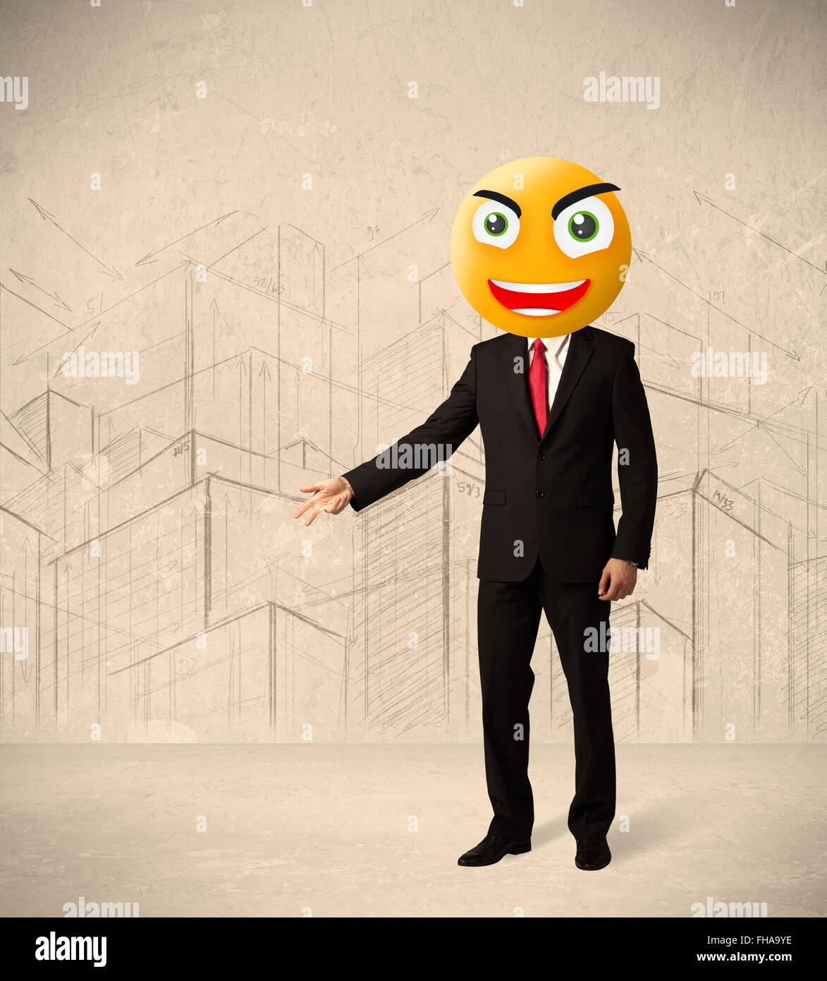 businessman with smiley face Stock Photo - Alamy