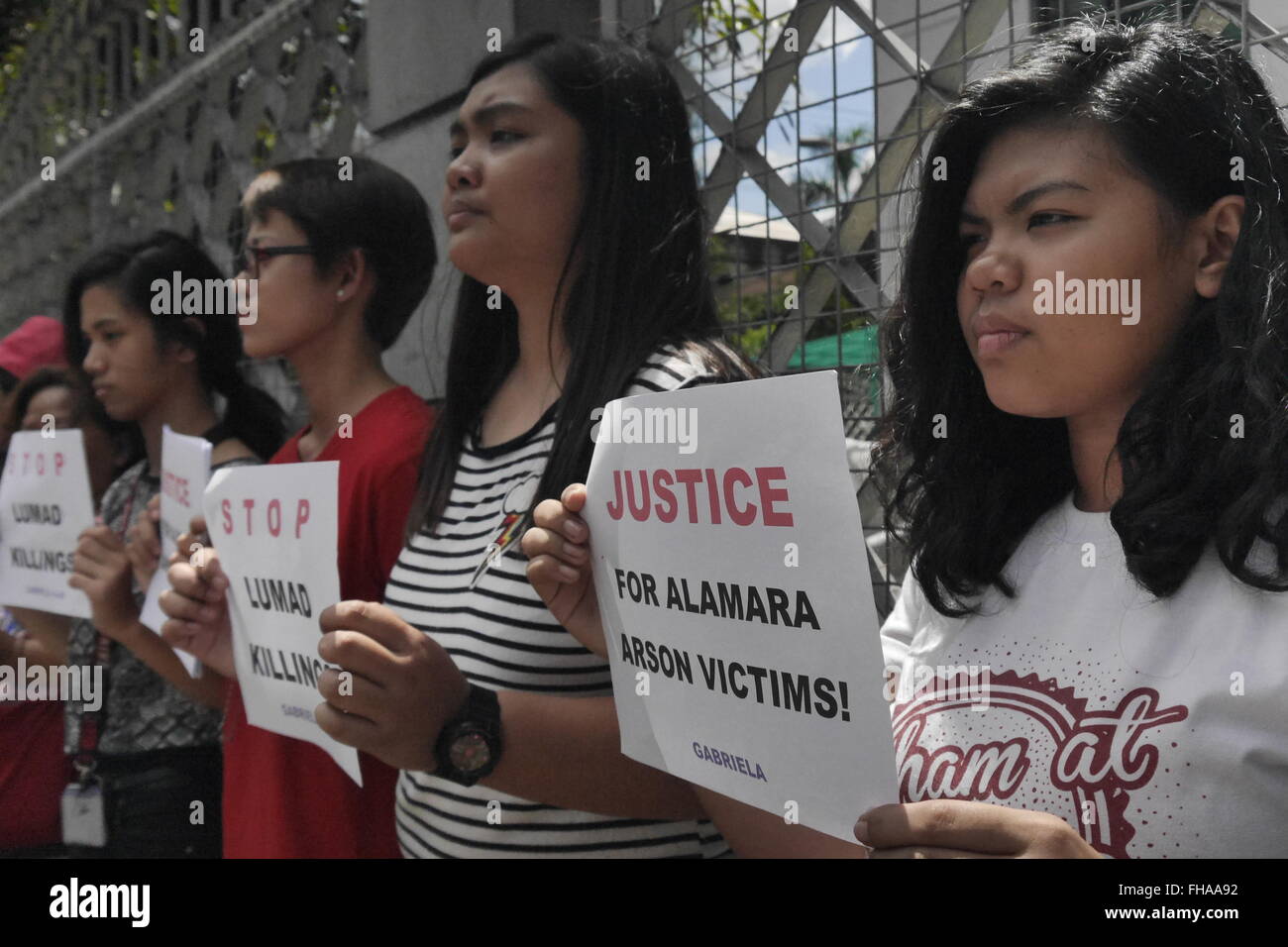 Manila, Philippines. 24th Feb, 2016. Women of Gabriela shows there ...