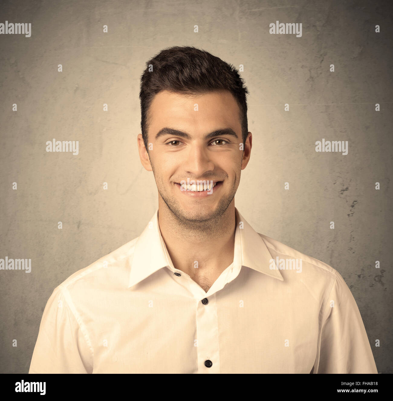 Sales worker making face expressions Stock Photo - Alamy