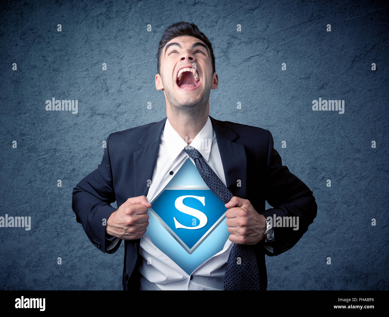 Superhero Man Ripping Open Shirt High Resolution Stock Photography and ...