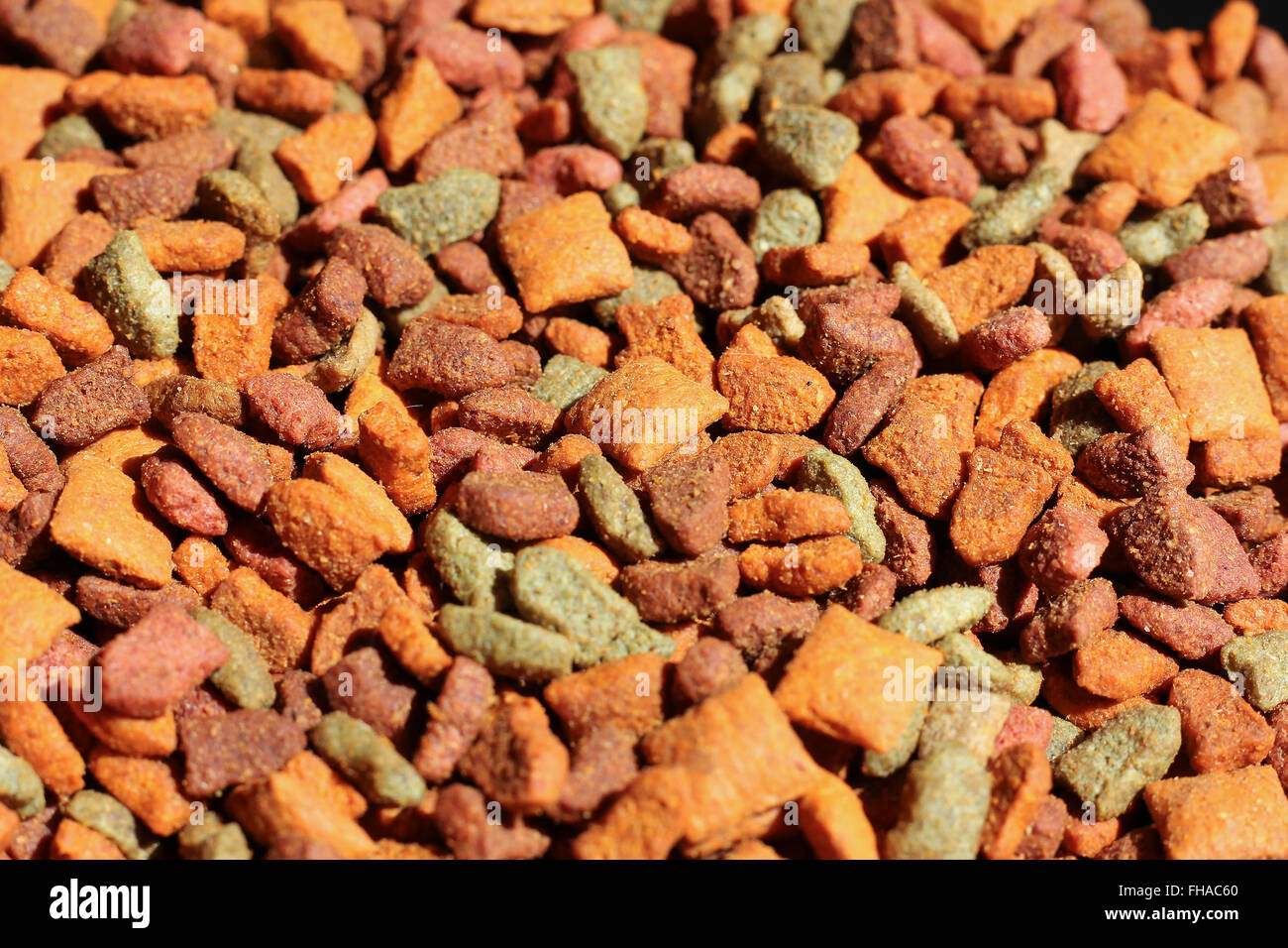 Closeup of Pet Food, Triangle,Many shape of Cat food Stock Photo - Alamy