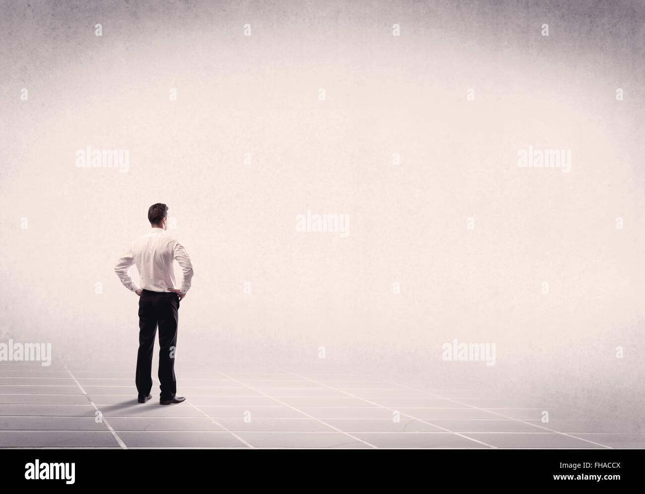 Business person standing in empty space Stock Photo - Alamy