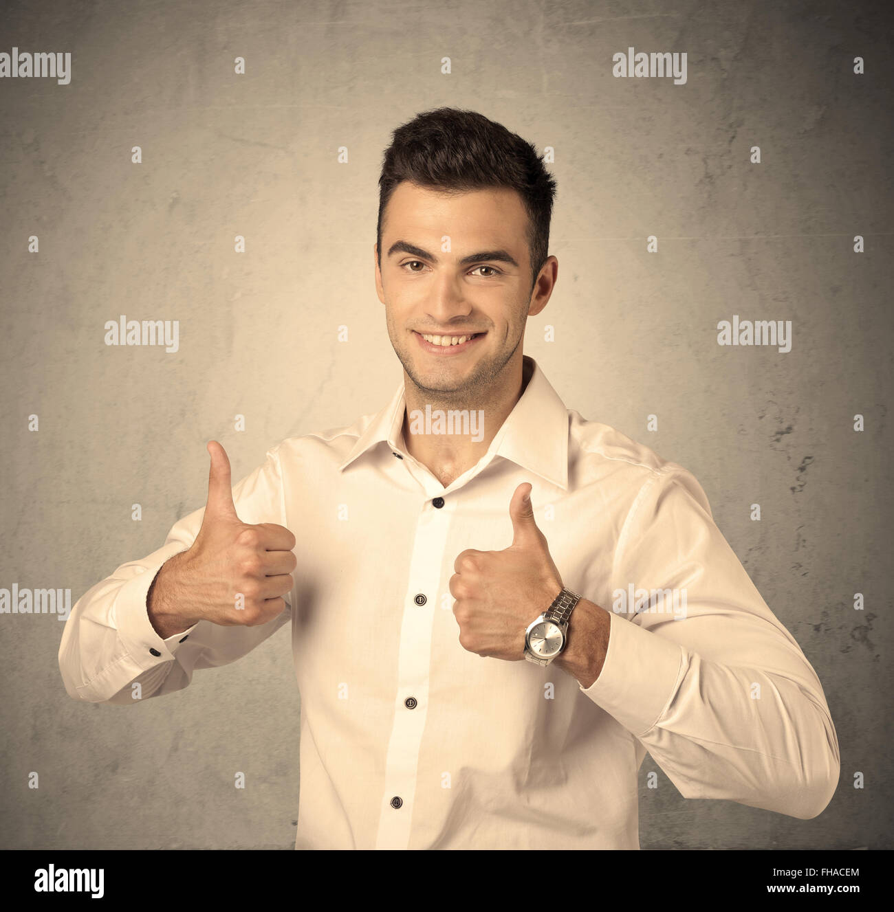 Sales worker making face expressions Stock Photo - Alamy