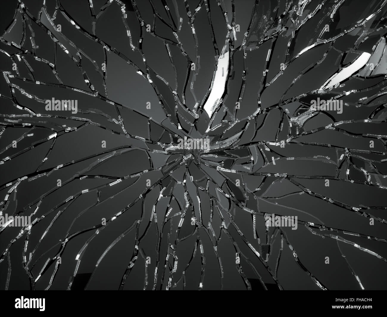 Sharp Pieces of shattered black glass isolated on black Stock Photo - Alamy