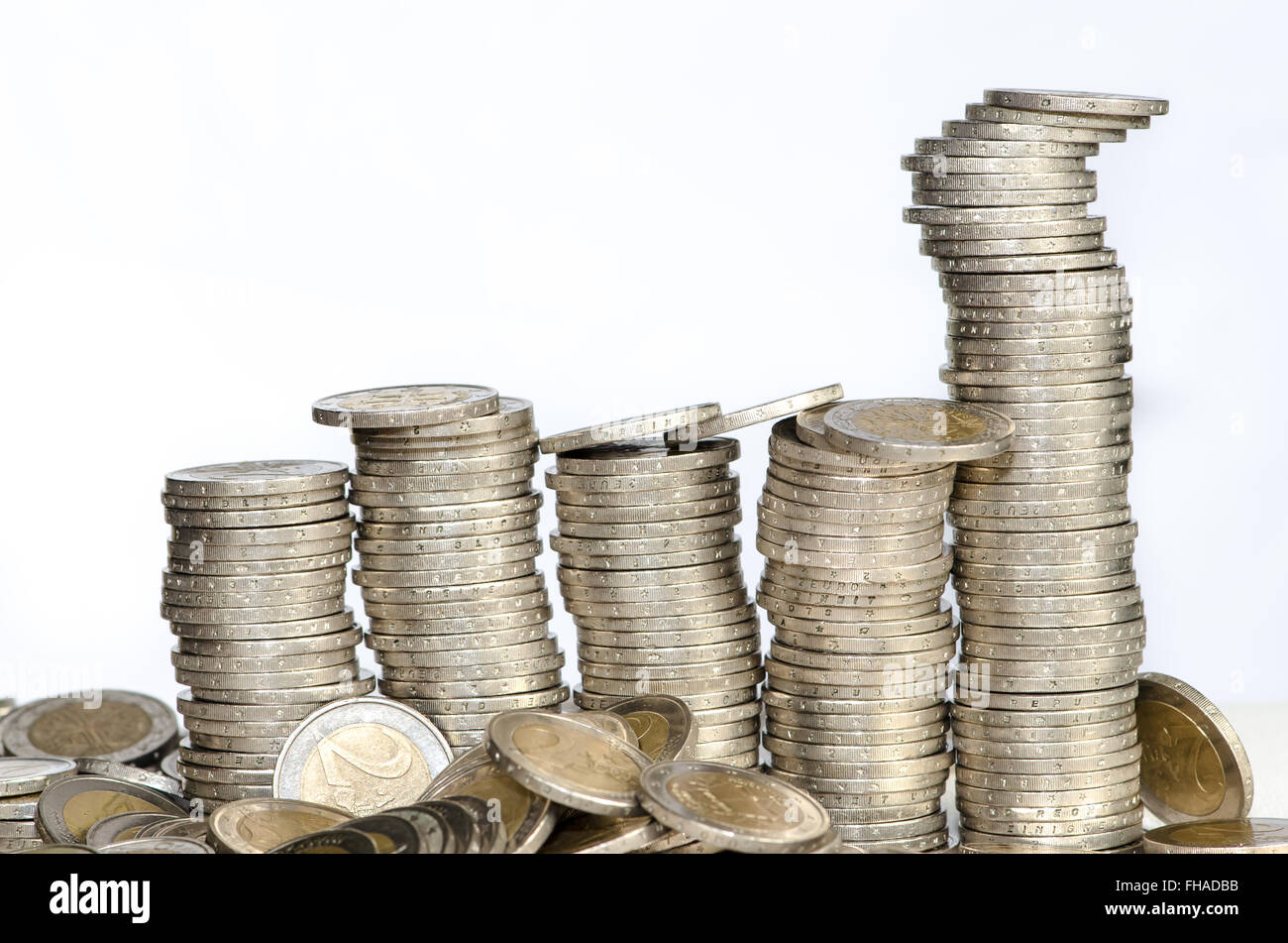 falling stack of coins background image Stock Photo - Alamy