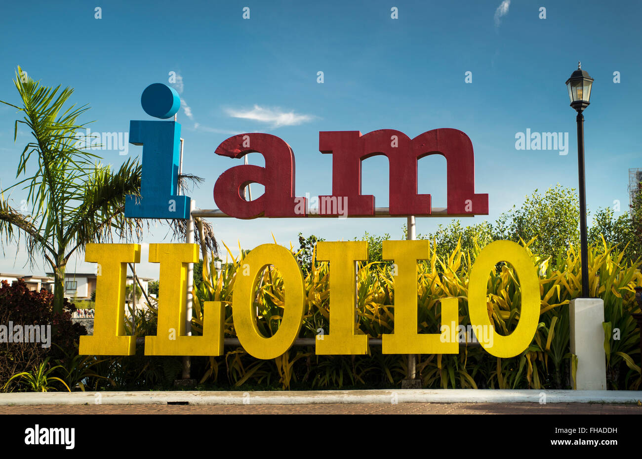 Iloilo, Philippines - February 15, 2016. I am Iloilo text writing in ...
