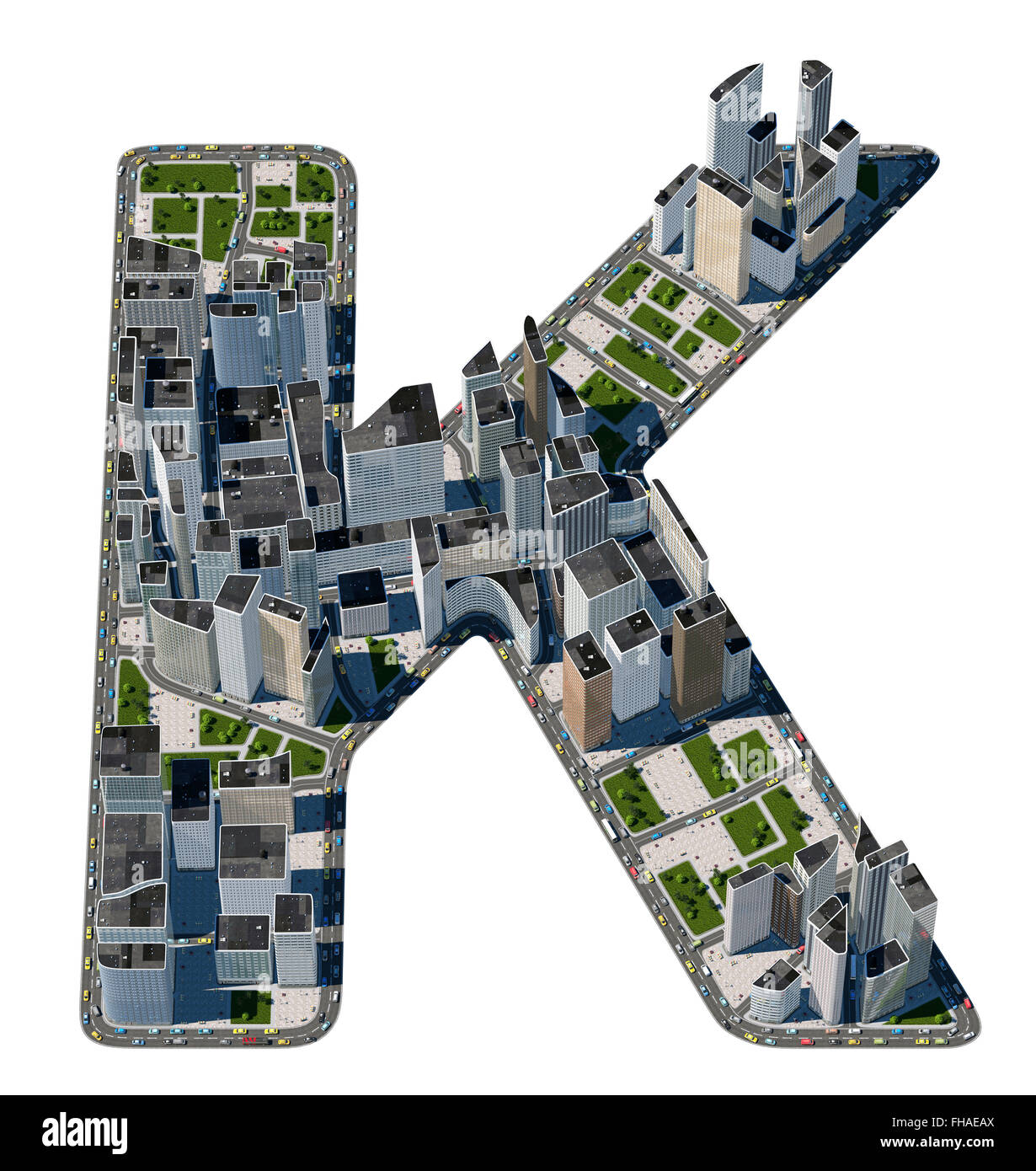 Urban K letter from city font collection. Extreme detail. Custom made ...