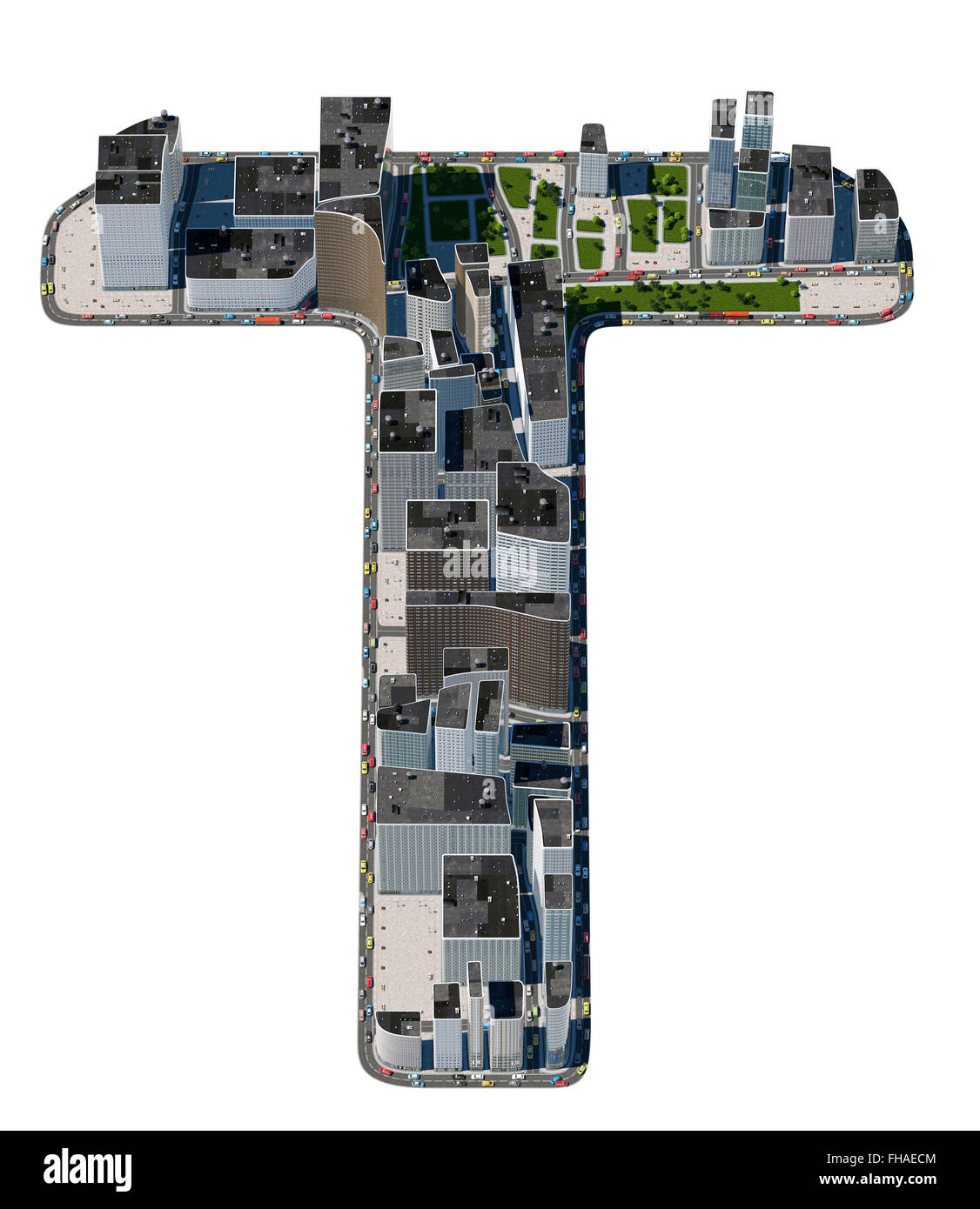 Urban t letter from city font collection. Extreme detail. Custom made ...