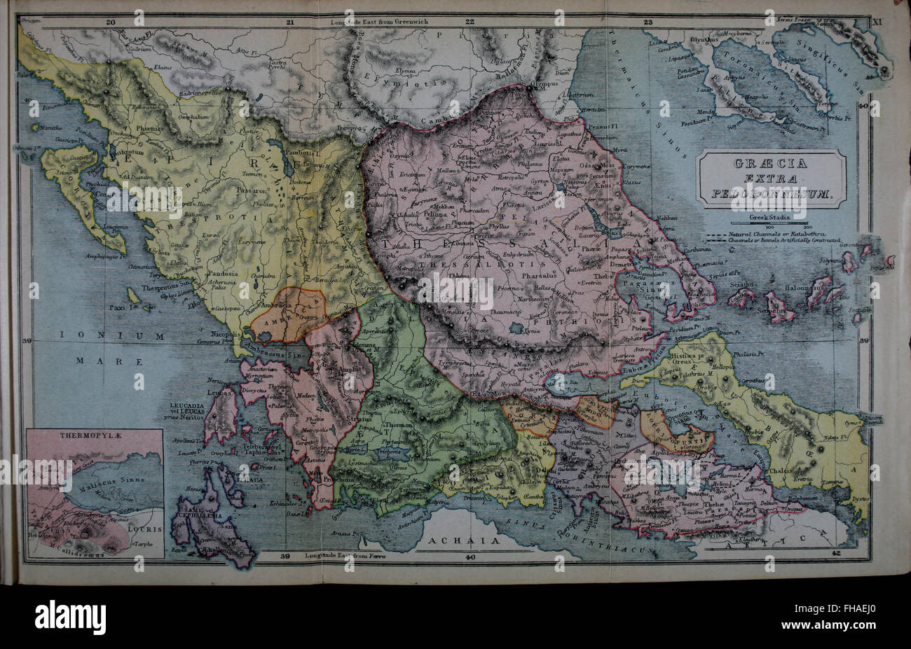 A 1909 atlas detailing ancient and classical geography, providing maps ...