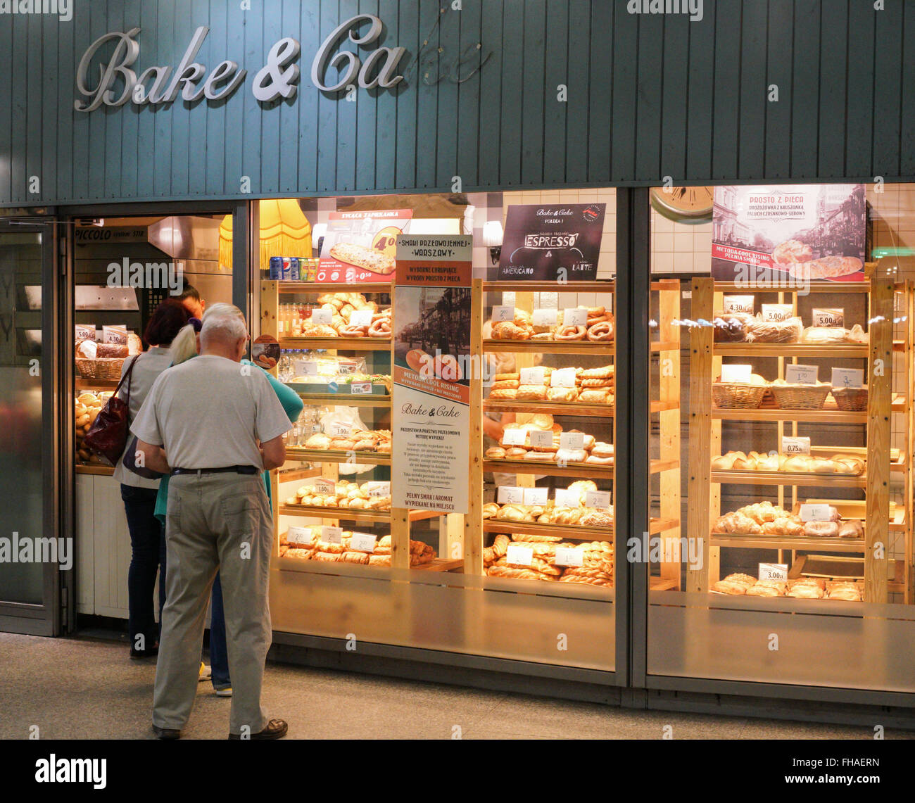 People queued for bakery Stock Photo - Alamy