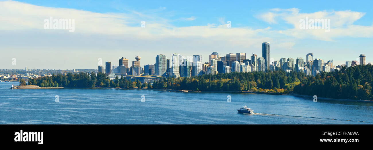 Vancouver city skyline panorama and mountains Stock Photo - Alamy