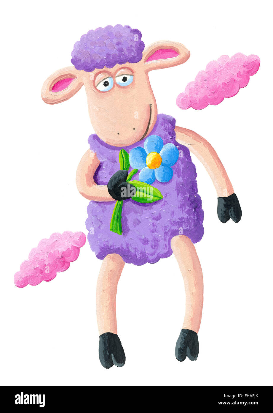 Smiling sheep cartoon hi-res stock photography and images - Alamy