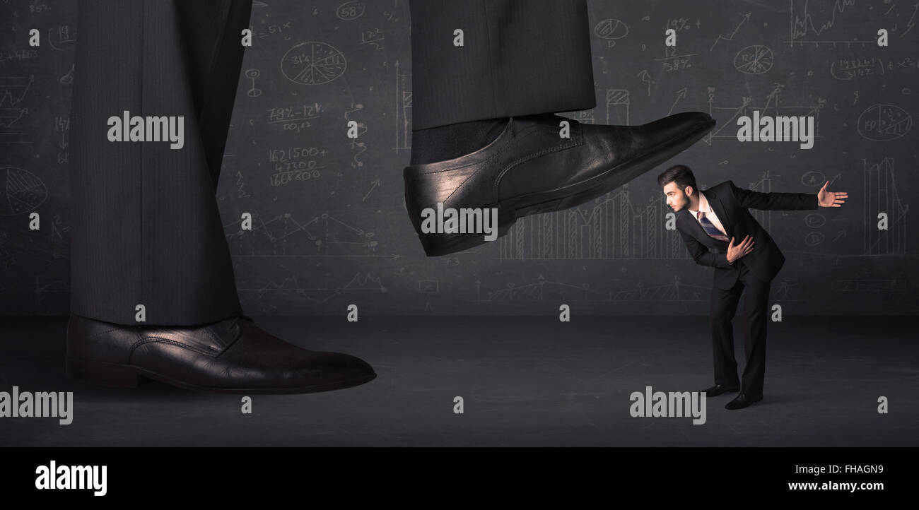Giant foot stepping on man hi-res stock photography and images - Alamy