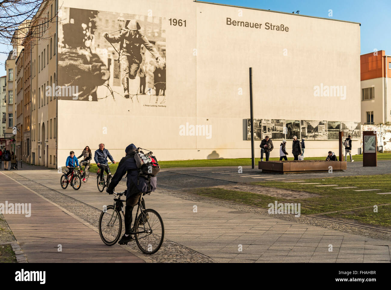BERLIN - APRIL 3: The Berlin Wall Memorial in Bernauer strasse. This is ...