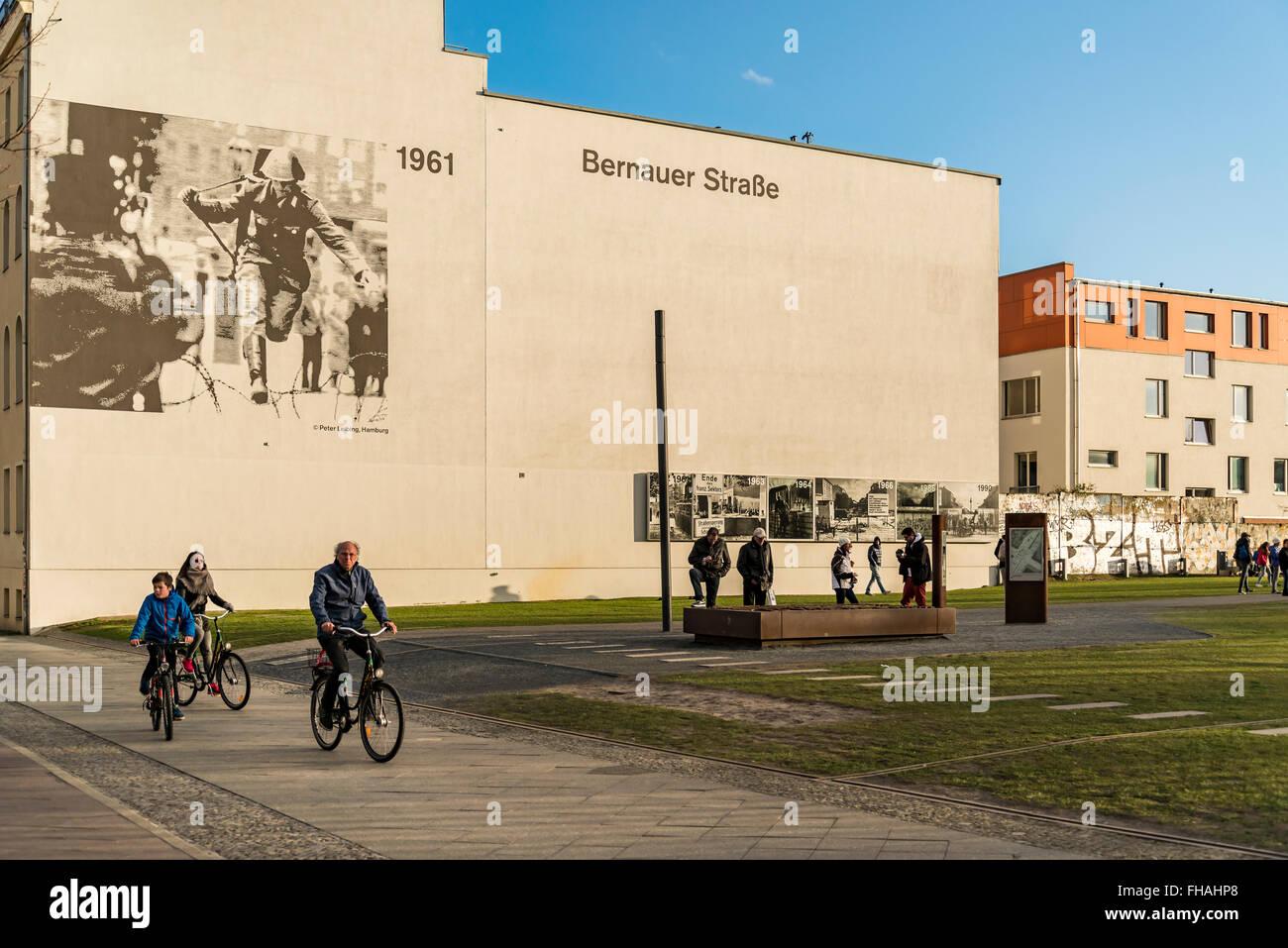 BERLIN - APRIL 3: The Berlin Wall Memorial in Bernauer strasse. This is ...