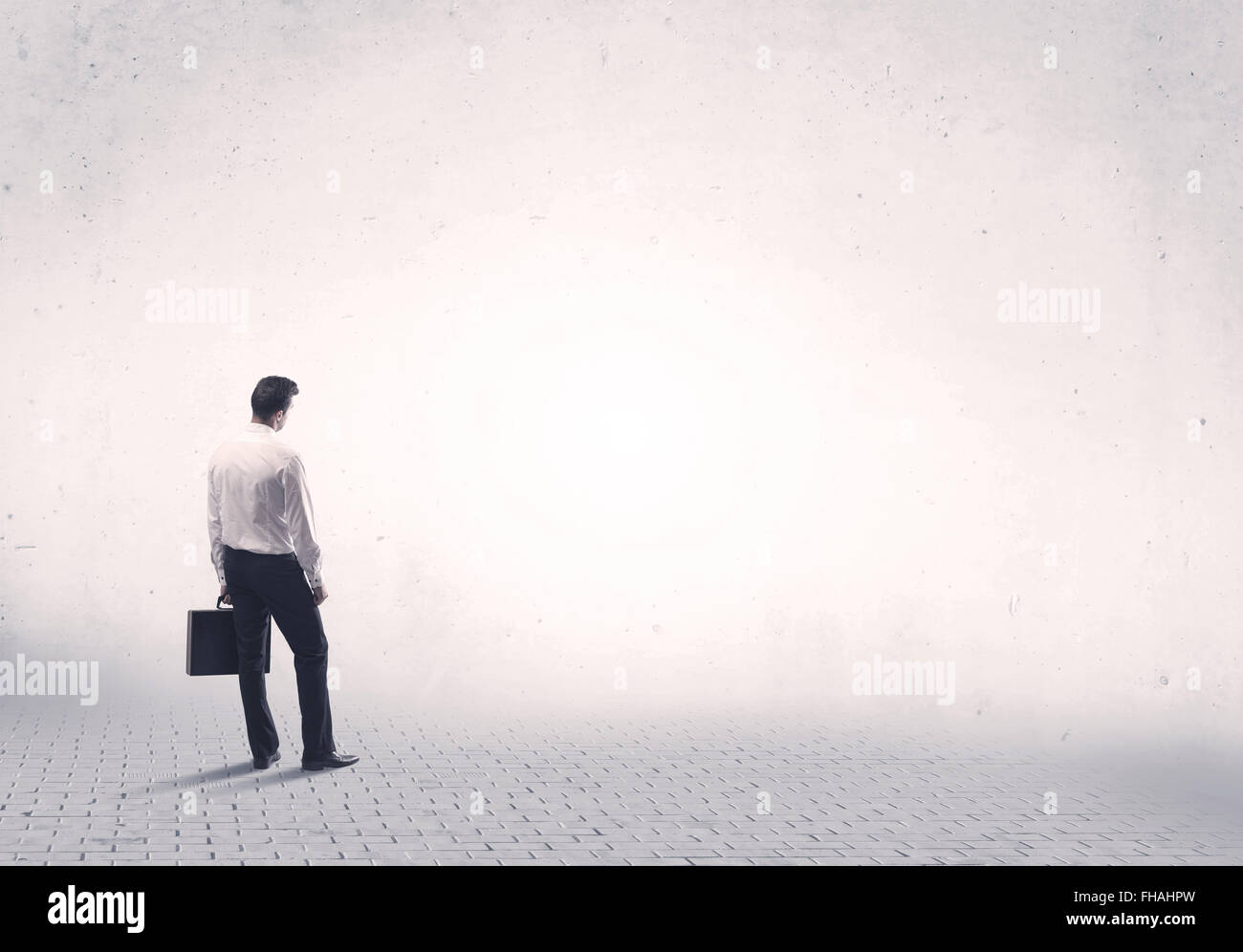Elegant person standing with his back Stock Photo - Alamy