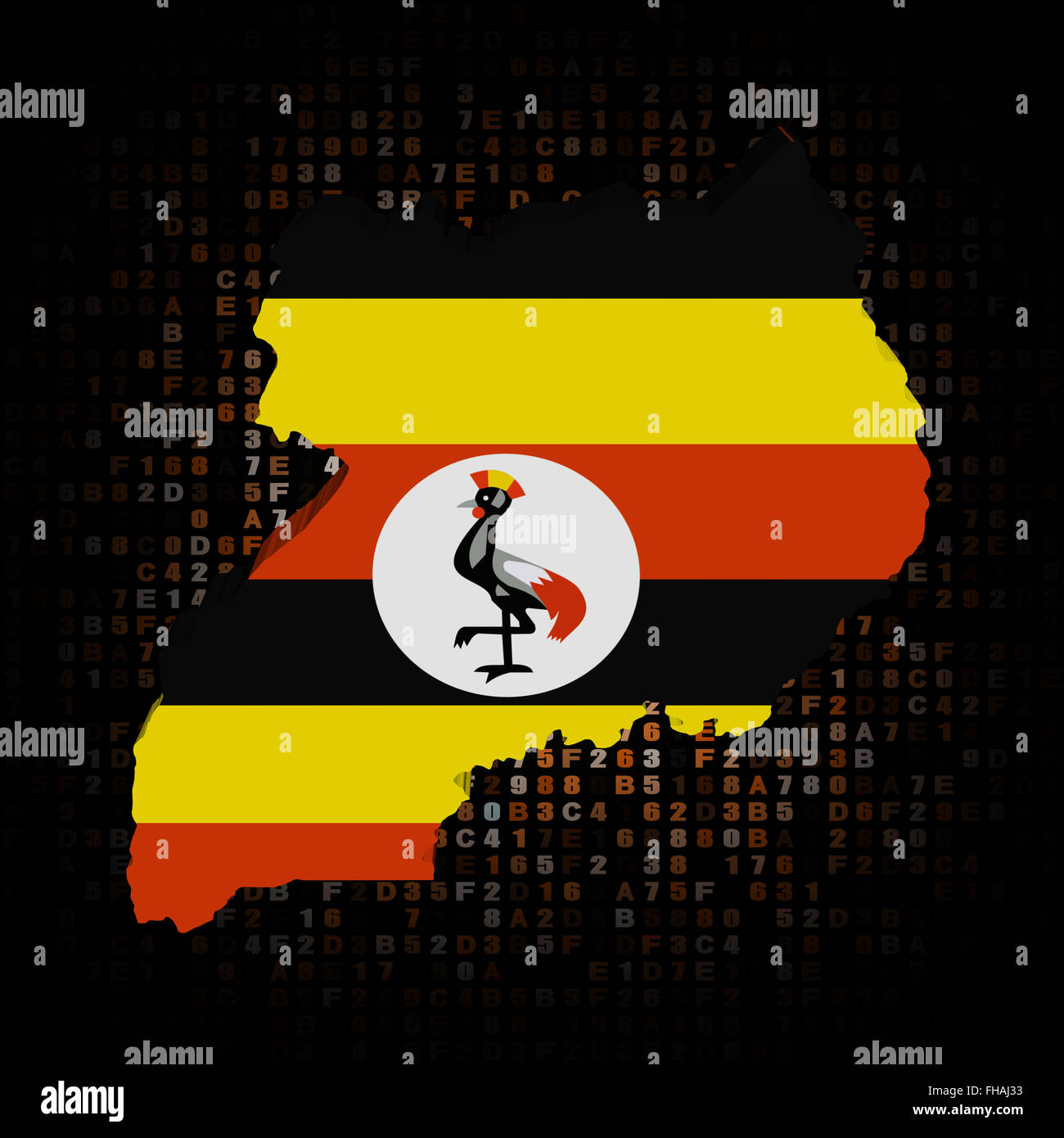 Uganda map hi-res stock photography and images - Alamy