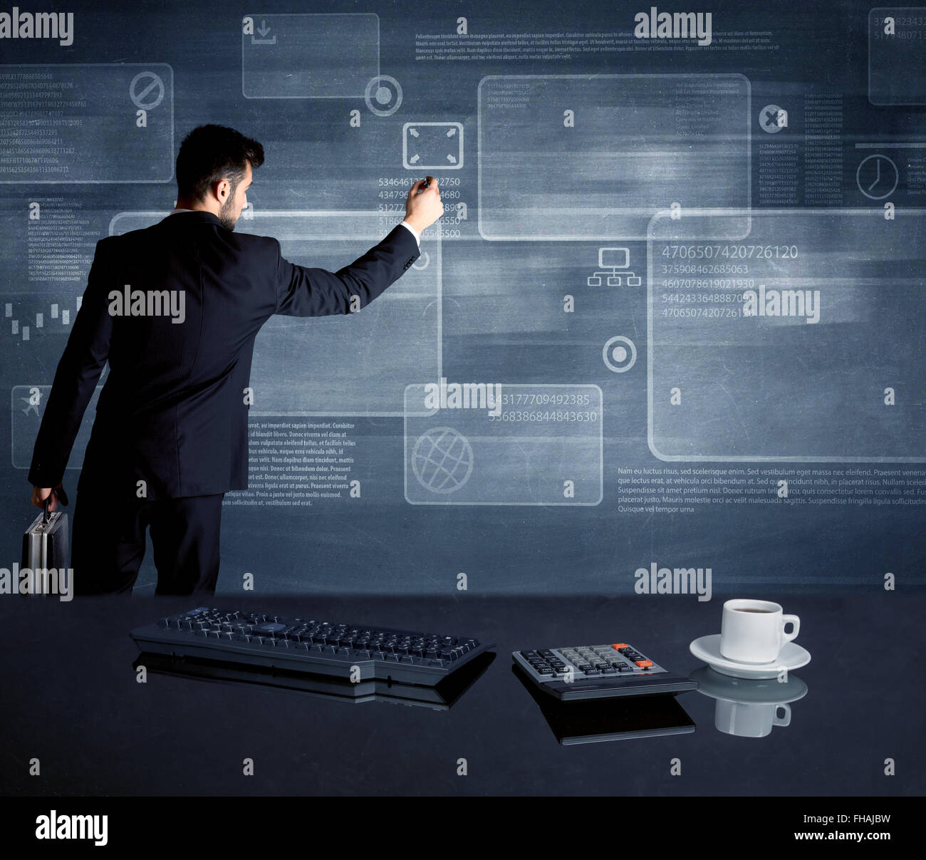 Businessman presenting strategy at meeting Stock Photo - Alamy