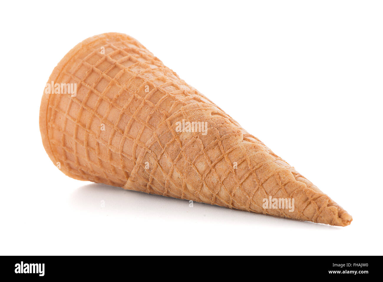 Wafer cone on white background Stock Photo - Alamy