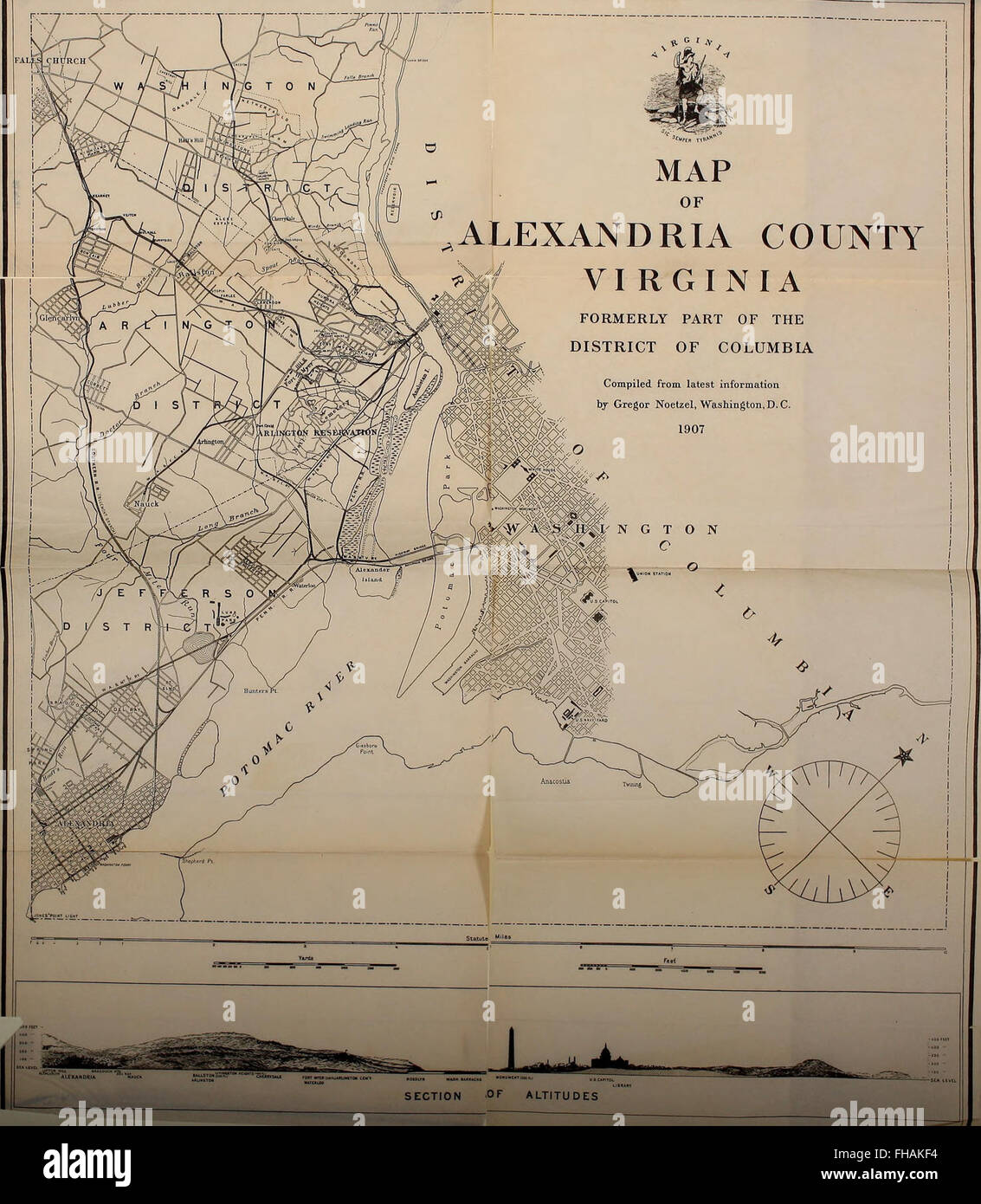 Alexandria county map hi-res stock photography and images - Alamy