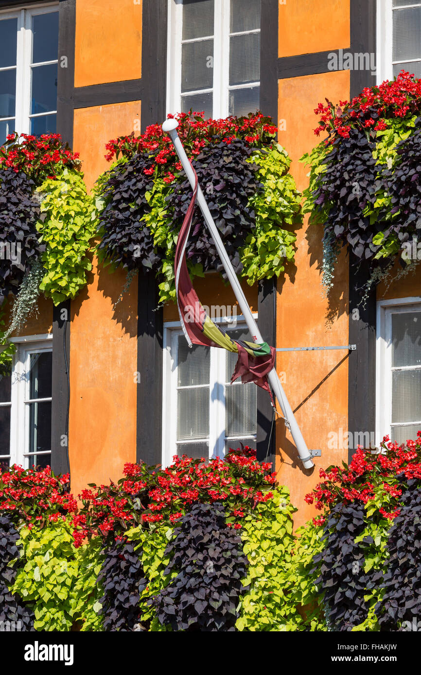 Orange building in Copenhagen, Denmark Stock Photo - Alamy