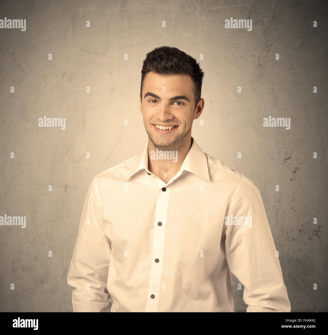 Sales worker making face expressions Stock Photo - Alamy