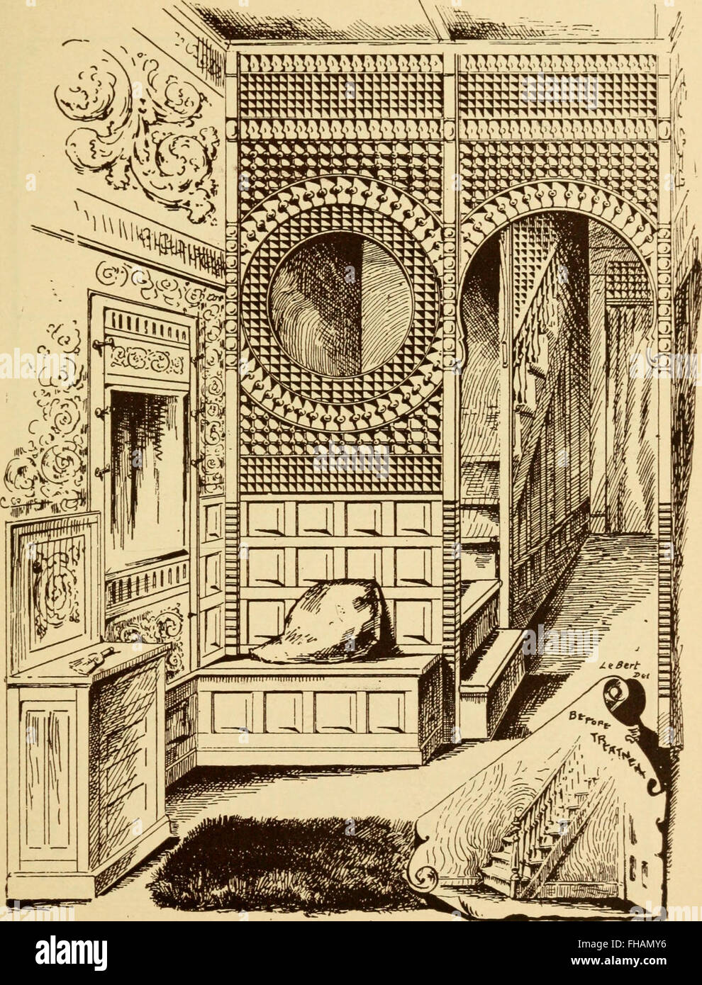 A 1889 guide providing advice on how to decorate doors and windows to ...