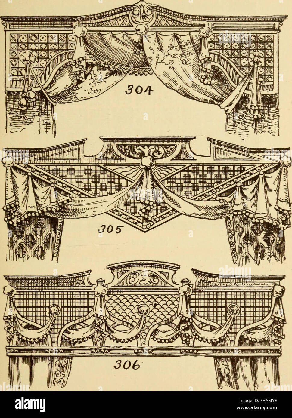 A guide to decorating doors and windows, published in 1889, offering ...